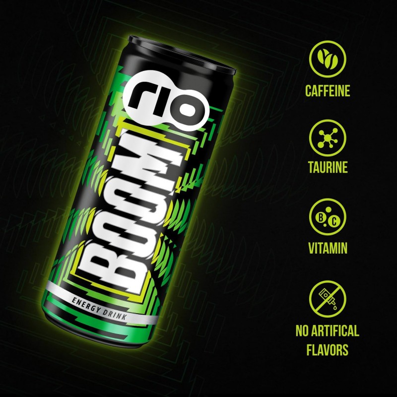 Rio Boom Energy Drink Can - 250ml (Pack of 6) - Grace Basket