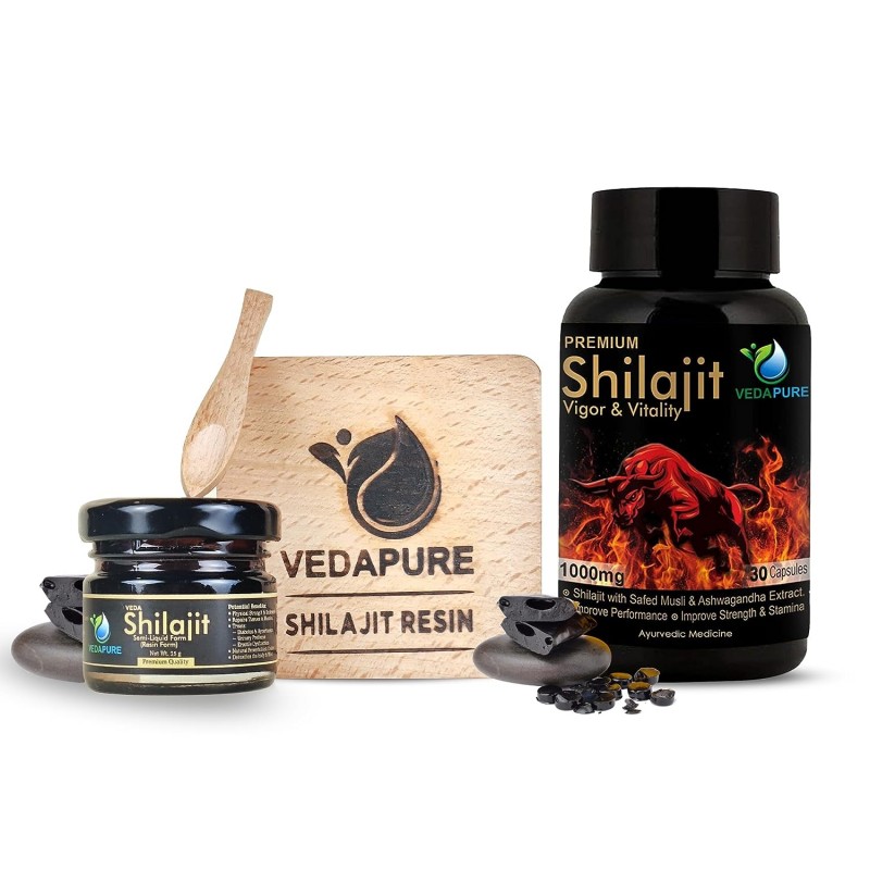 Vedapure shilajit for Men & Women shilajit resin 25 Gm with Premium ...