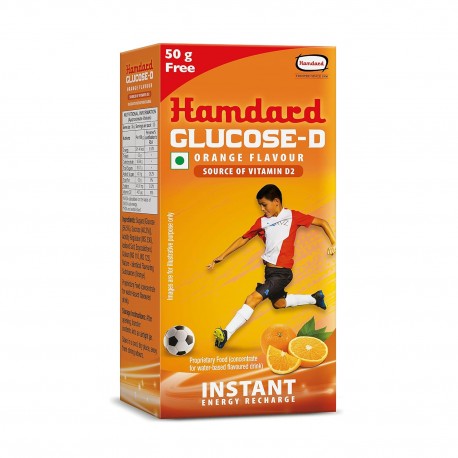 Hamdard Glucose D Powder - Orange (75 gm + 50 gm Free)