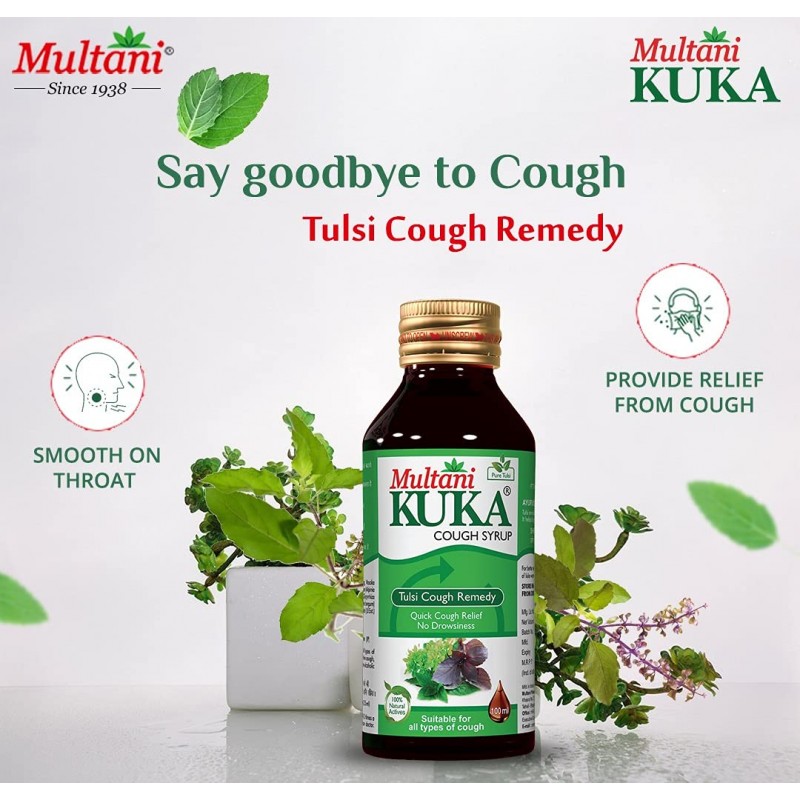 Multani Kuka Cough Syrup Get Ayurvedic Relief 100ml Pack of 3