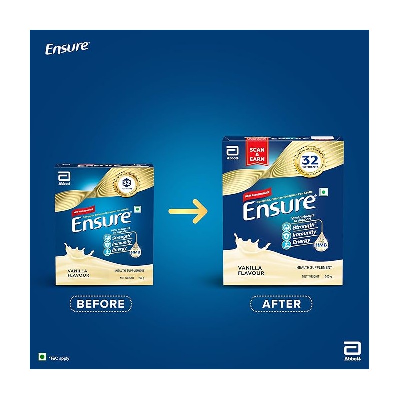 Abbott Ensure Complete Balanced Nutrition Drink For Adults 200g