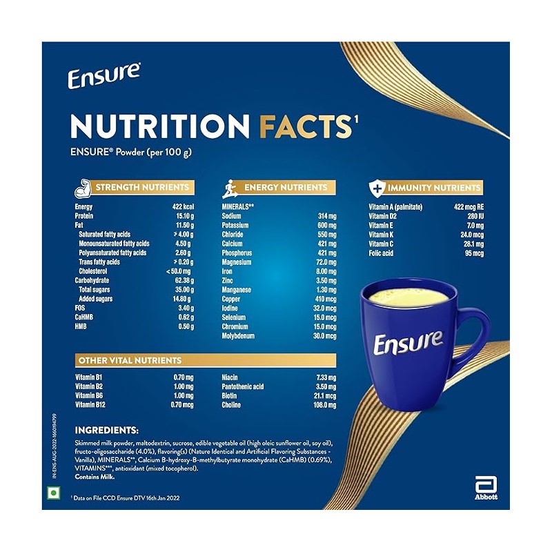 Abbott Ensure Complete Balanced Nutrition Drink For Adults 200g