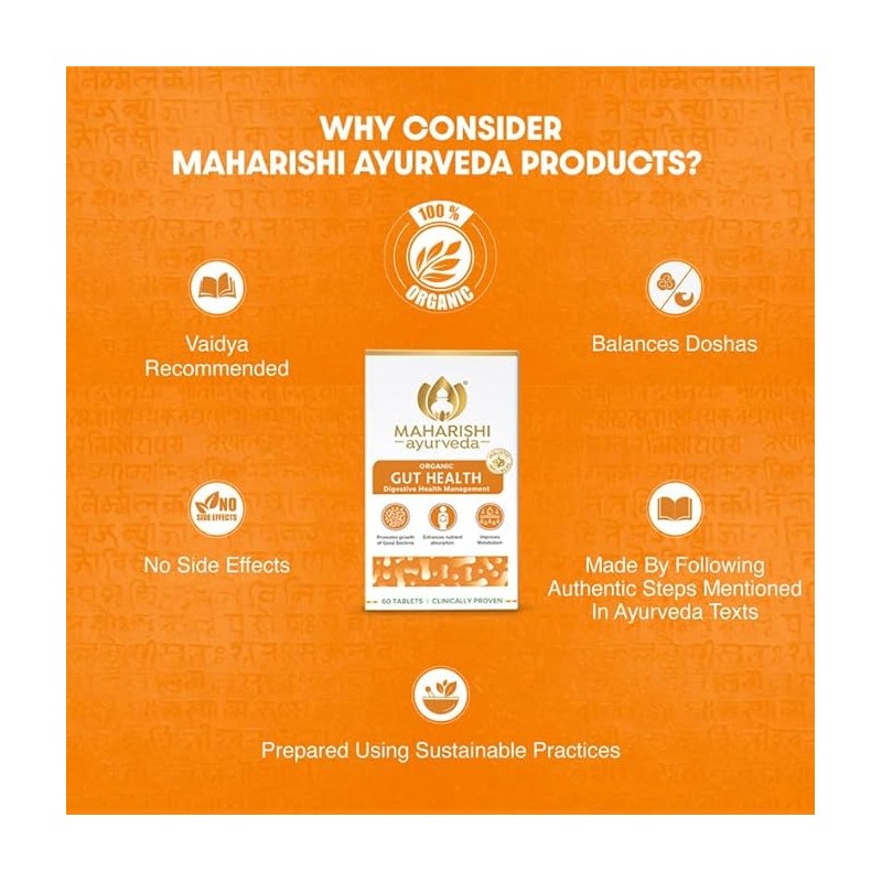 Maharishi Ayurveda Gut Health Tablets Ayurvedic & Natural 60 Tablets ...