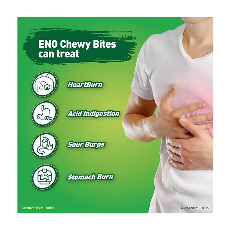 ENO CHEWY BITES Tasty Chewable Antacid for Gentle & Effective relief ...