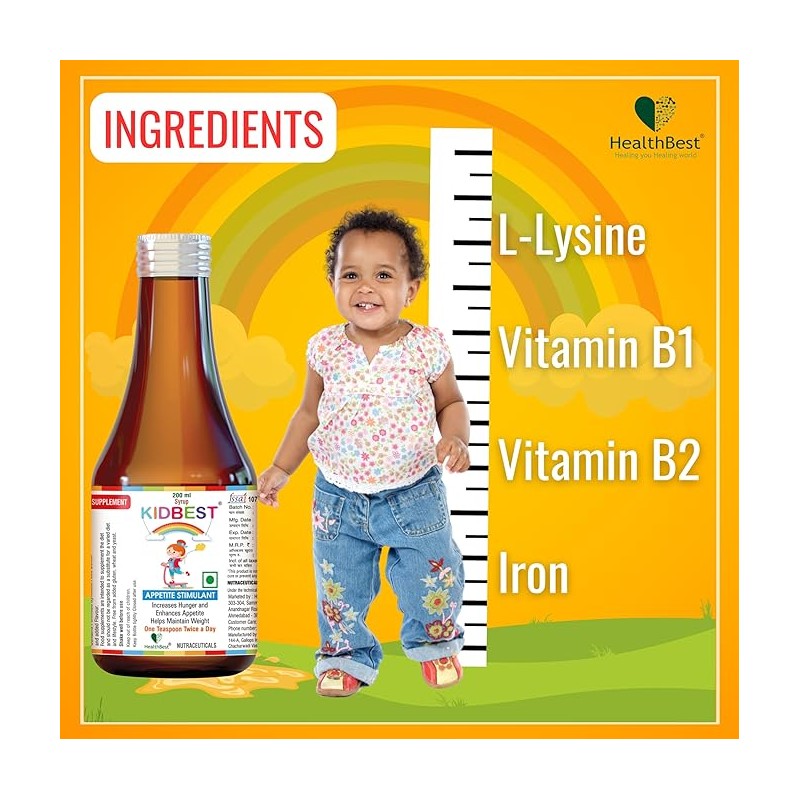 HealthBest Kidbest Appetite Stimulant Syrup for Kids Maintain healthy ...