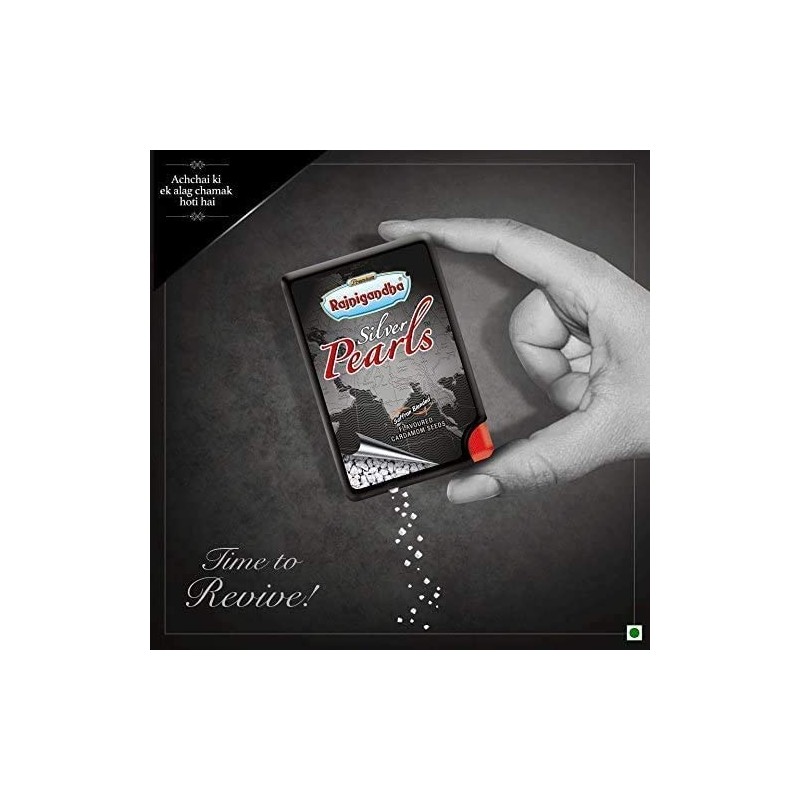 Rajnigandha Silver Coated Saffron Blended Pearls Cardamom Seeds (Mouth ...