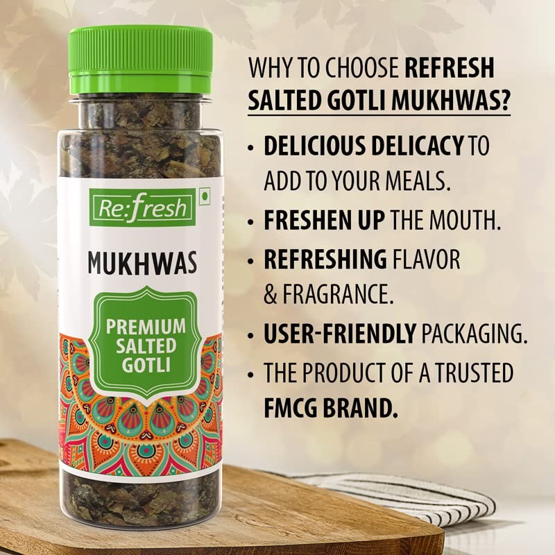 Refresh Premium Salted Gotli Mukhwas - 100gm (Pack of 2)