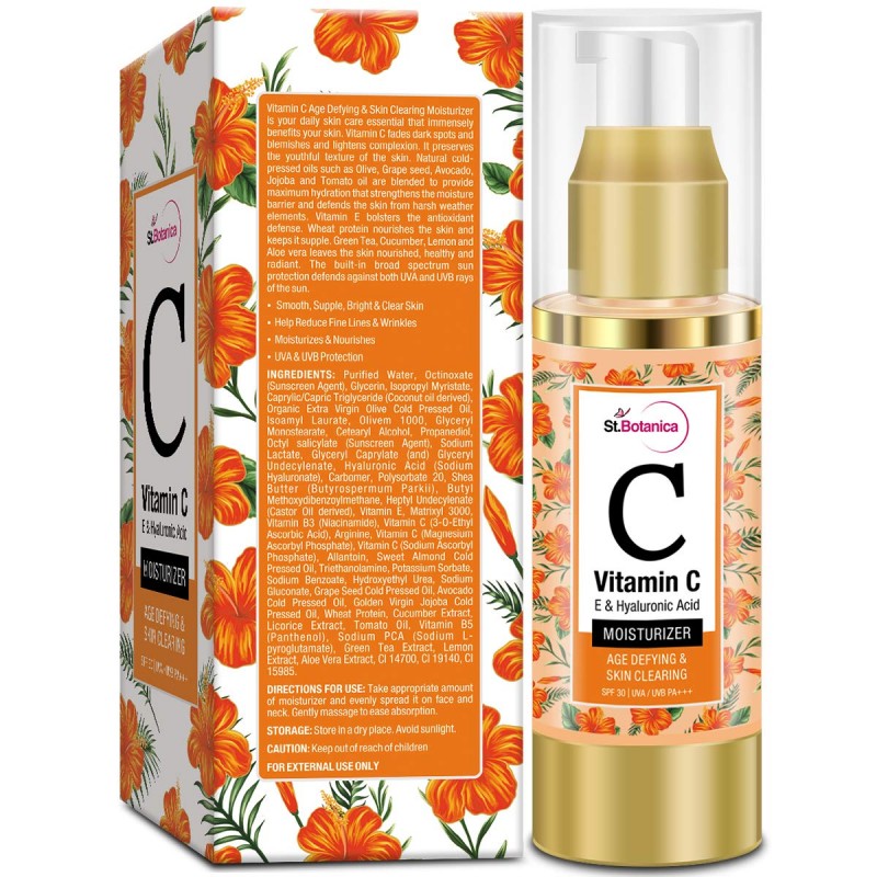 St.Botanica Vitamin C, E & Hyaluronic Acid Moisturizer With SPF 25 ...